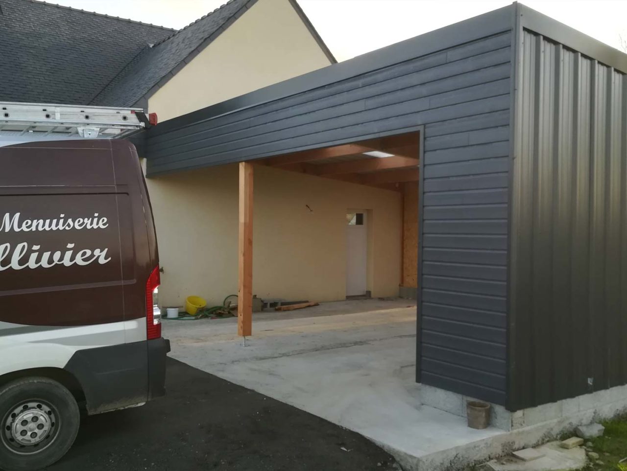 Grand carport 3 en 1 - Menuiserie Ollivier