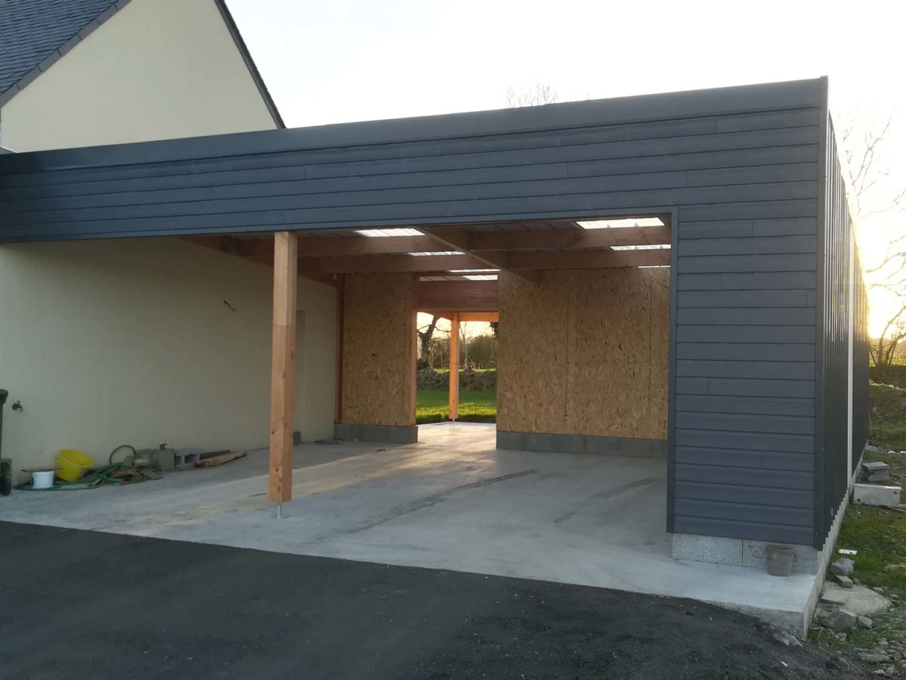 Grand carport 3 en 1 - Menuiserie Ollivier