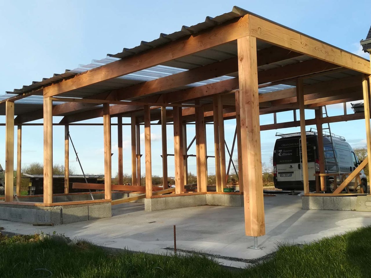 Grand carport 3 en 1 - Menuiserie Ollivier